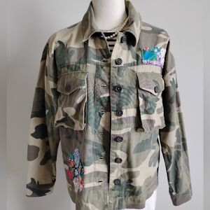 Upcycled | Jackets & Coats | Liberty Art Fabric Patchwork Cotton Camo ...